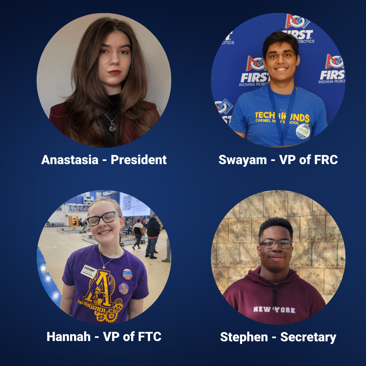 2024 - 2025 Student Board of Directors - FIRST Indiana Robotics